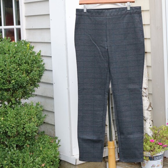 Max Studio | Pants & Jumpsuits | Max Studio Grey Teal Plaid Stretch ...